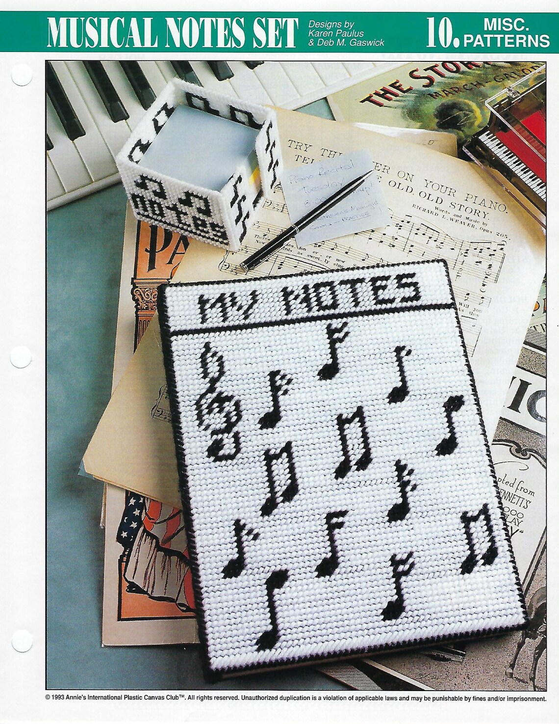 Musical Notes Set Plastic Canvas Pattern - Annie's International ...