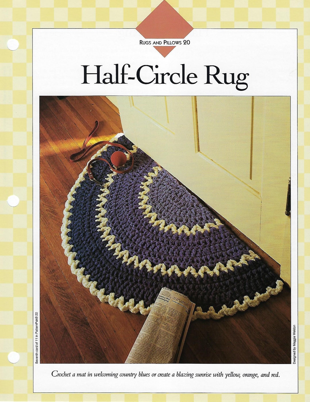 Half-circle Rug Crochet Pattern/vanna's Afghan & Crochet Favorites - Etsy
