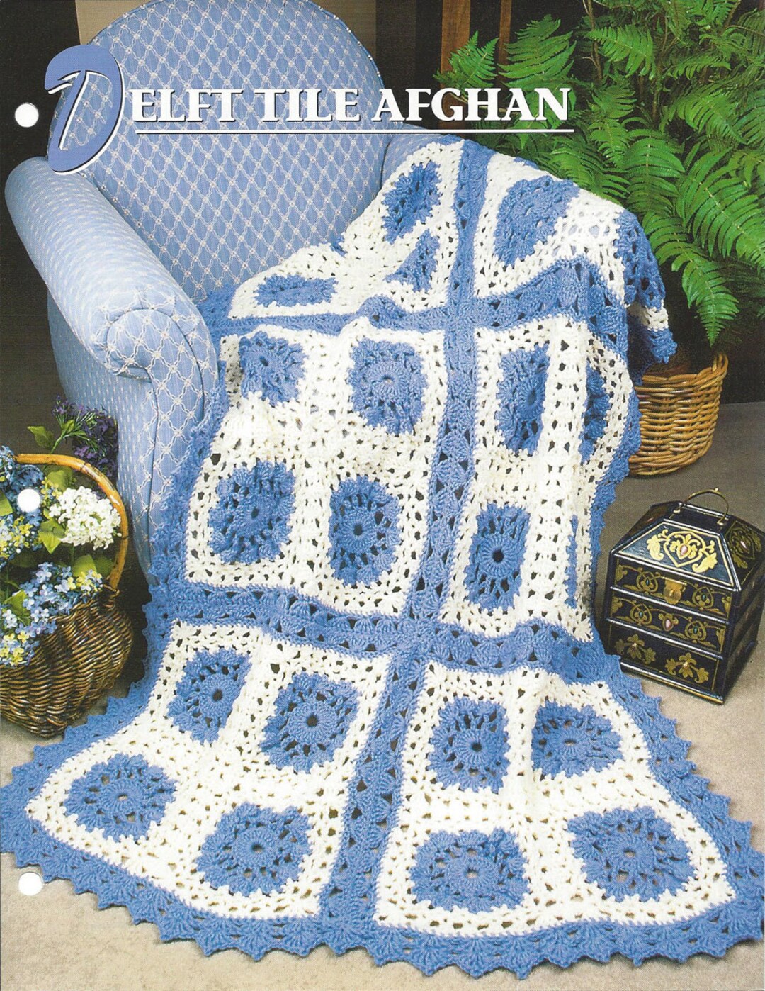 Delft Tile Crochet Afghan Pattern/annie's Crochet Quilt & Afghan ...
