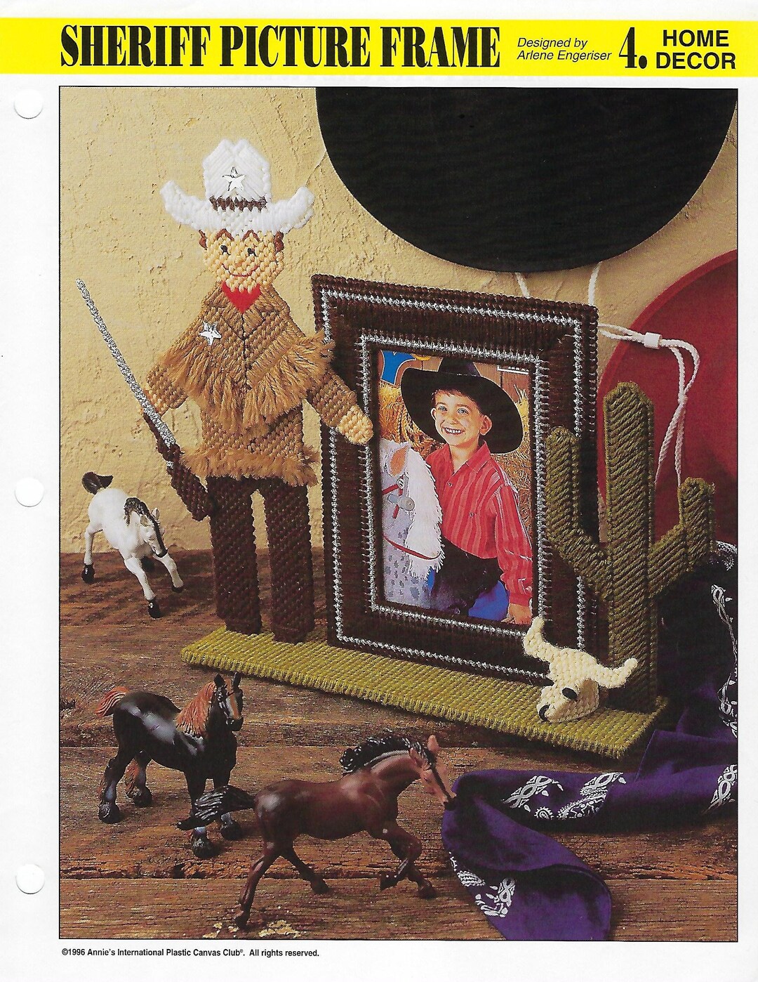 Sheriff Picture Frame Plastic Canvas Pattern/annie's International ...
