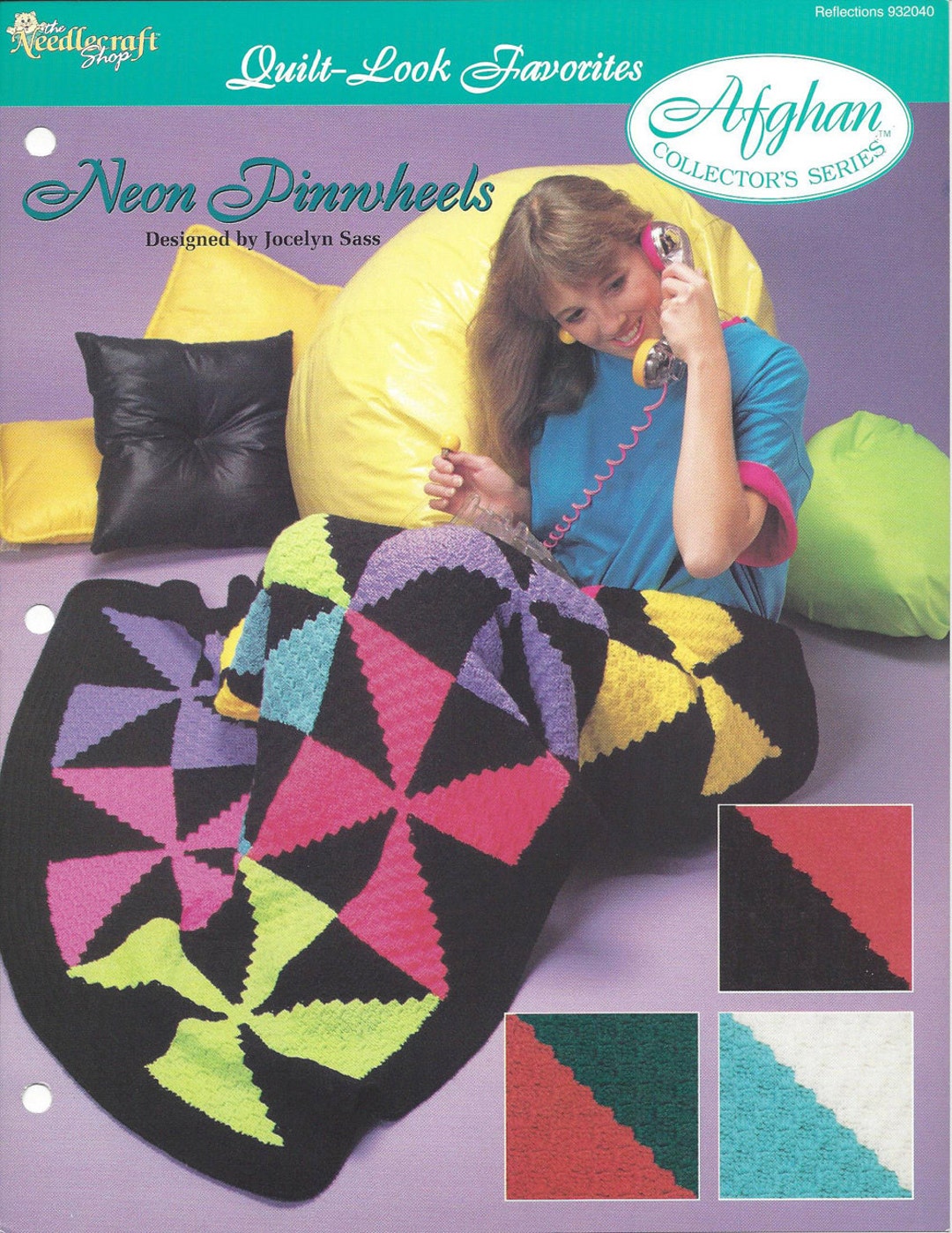 Neon Pinwheels Crochet Afghan Pattern/the Needlecraft Shop - Etsy