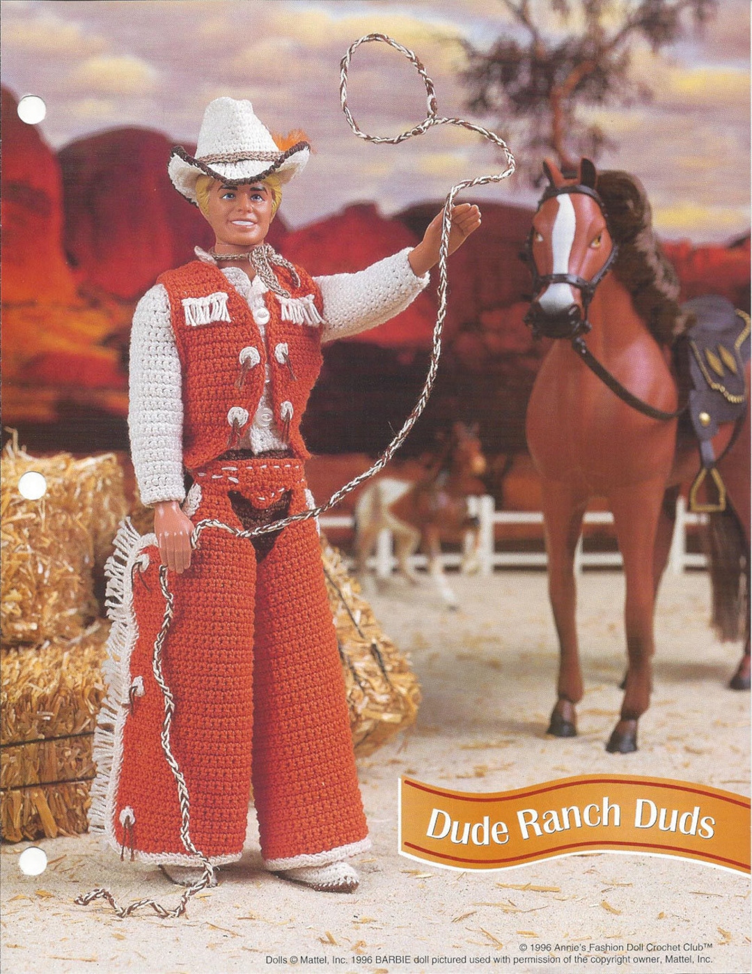Dude Ranch Duds Crochet Doll Pattern/annie's Fashion Doll Crochet Club ...