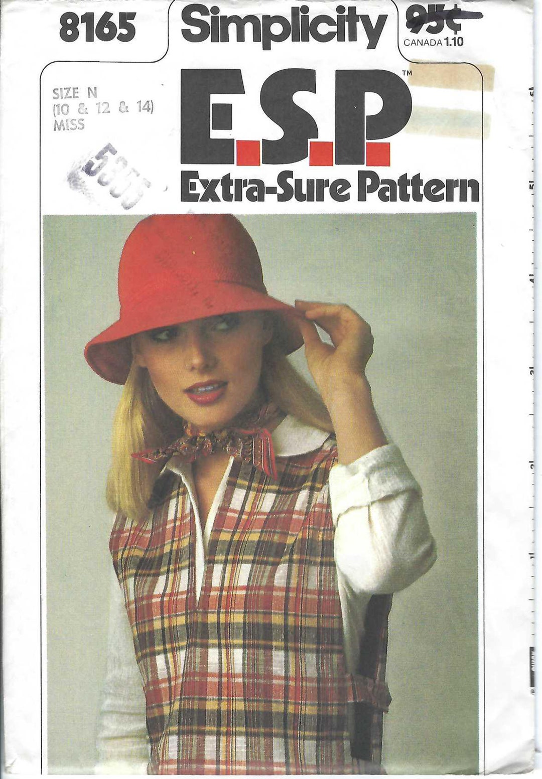Simplicity 8165 Sewing Pattern/misses Reversible Tabard Size 10-12-14 ...