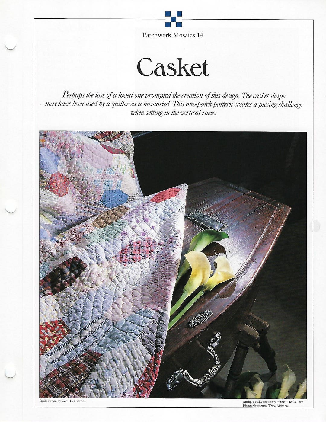 Casket Quilt Sewing Pattern/best Loved Quilts - Etsy Canada