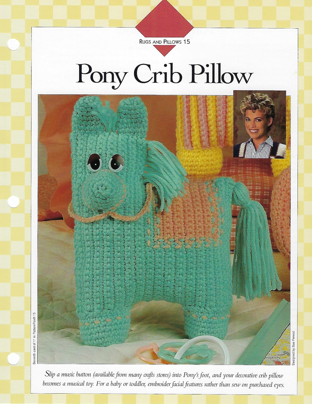 Pony Crib Pillow Crochet Pattern/vanna's Afghan & Crochet Favorites - Etsy