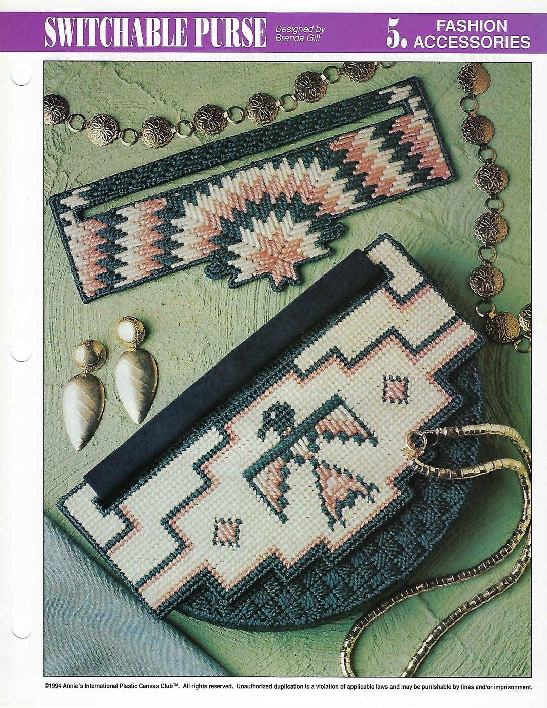 Switchable Purse Plastic Canvas Pattern/annie's International Pattern Club - Etsy