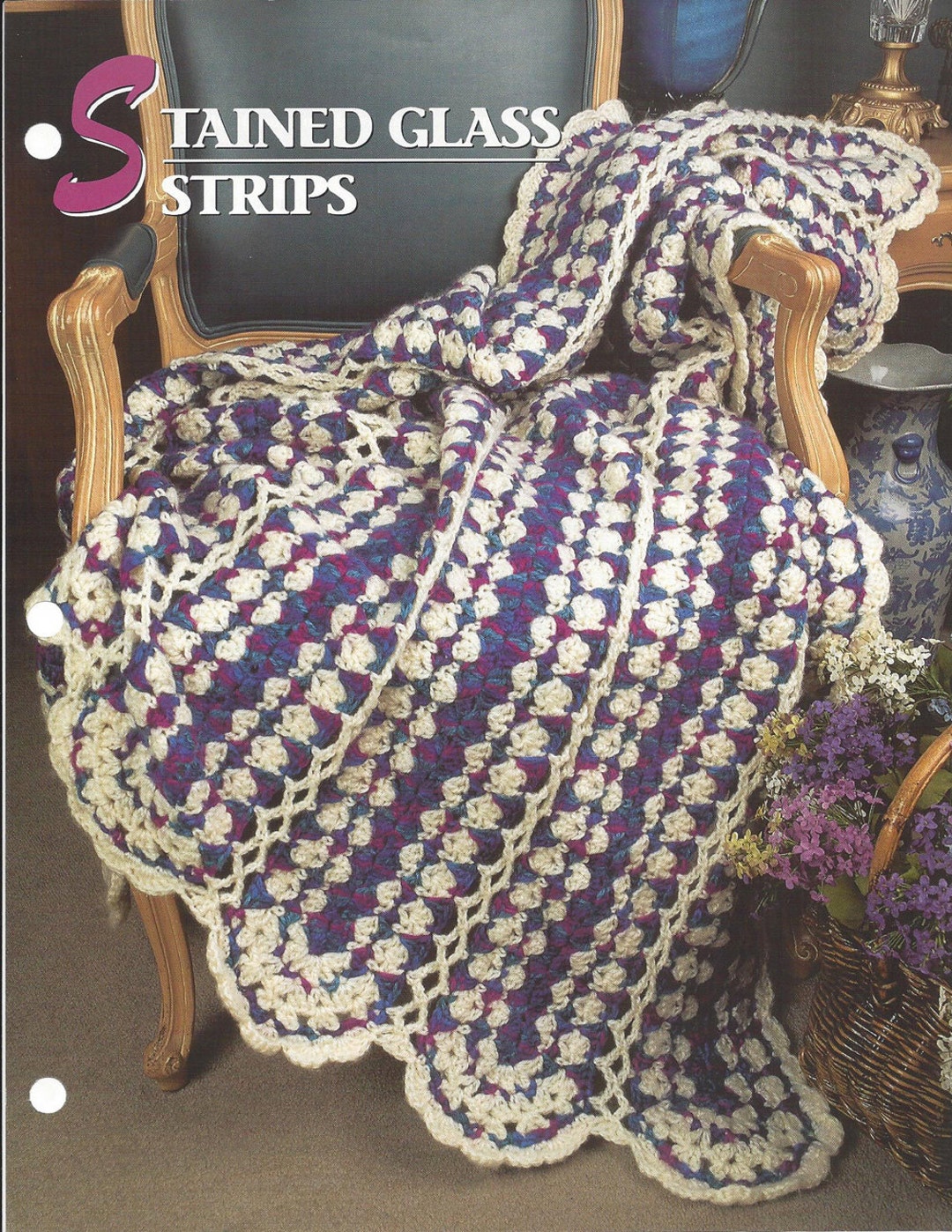 Stained Glass Strips Crochet Afghan Pattern/annie's Crochet Quilt ...