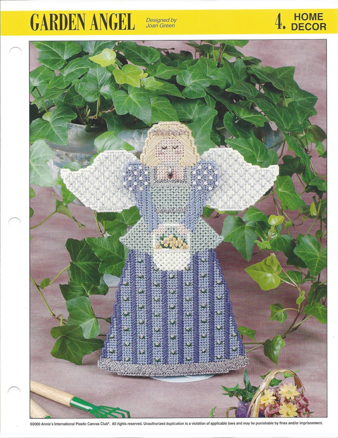 Garden Angel Plastic Canvas Pattern/annie's International Plastic ...