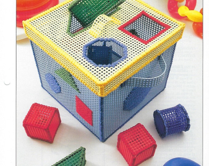 Fun Shapes Puzzle Block Plastic Canvas Pattern Kid's Toy | Etsy