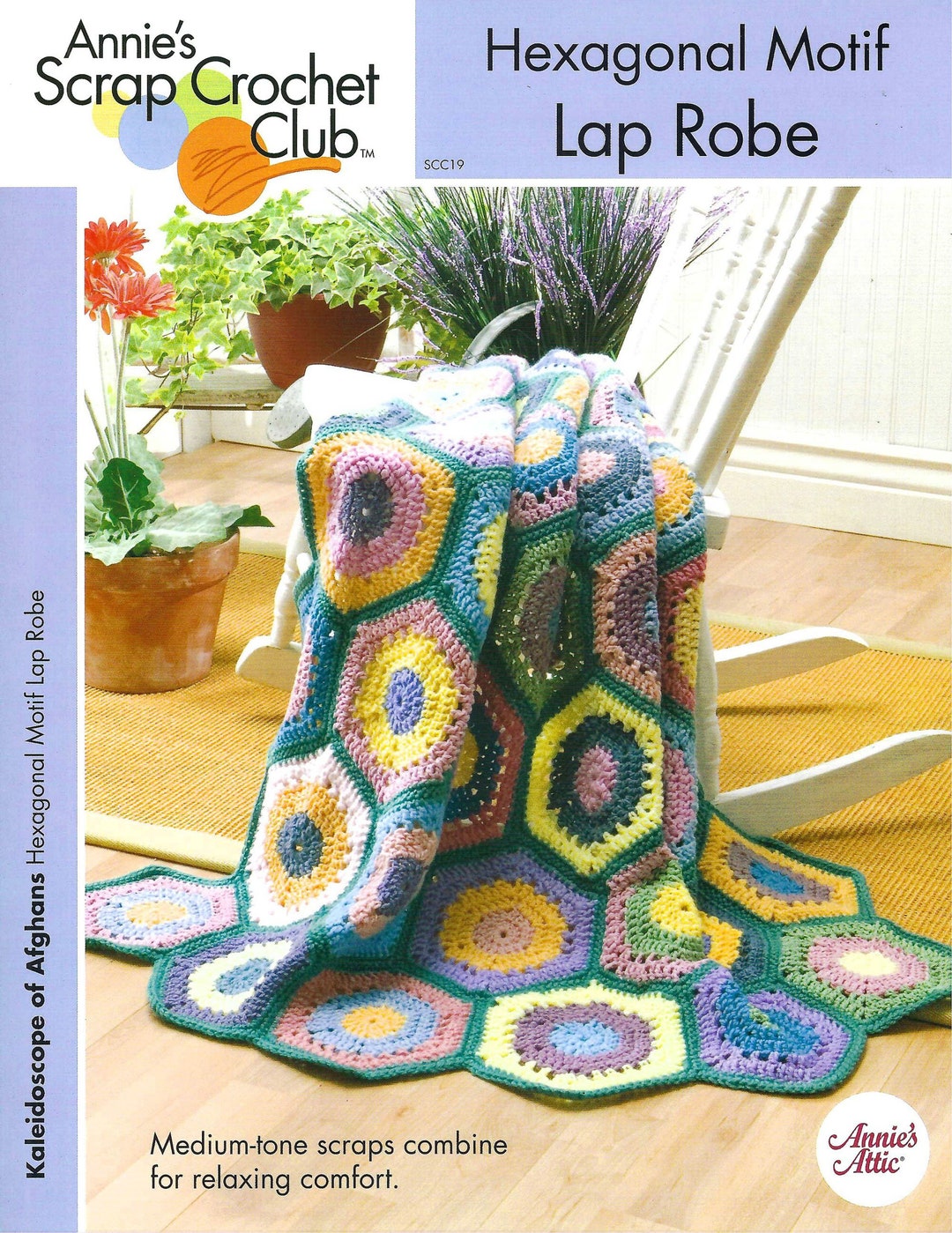 Hexagonal Motif Lap Robe Crochet Pattern/annie's Scrap Crochet - Etsy