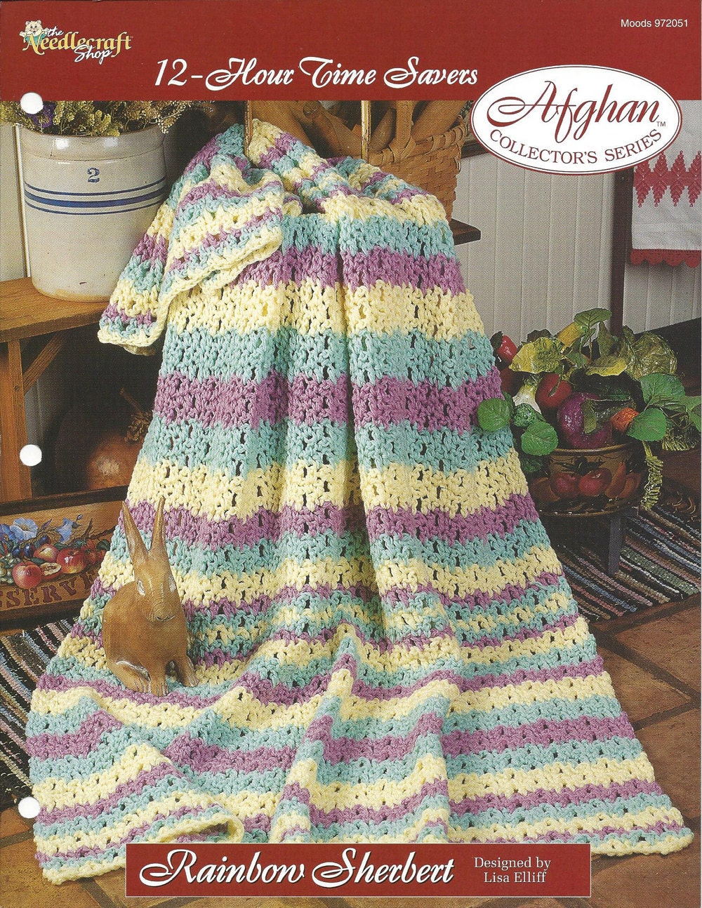 Rainbow Sherbert Crochet Stripe Afghan Pattern/the Needlecraft Shop - Etsy