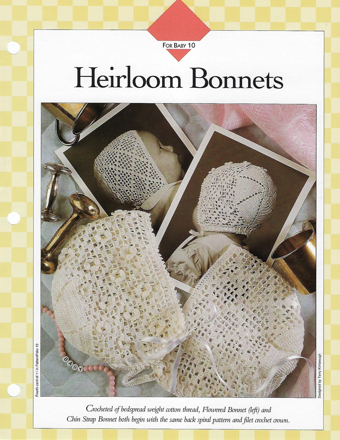Heirloom Bonnets Crochet Baby Pattern/vanna's Afghan & Crochet ...