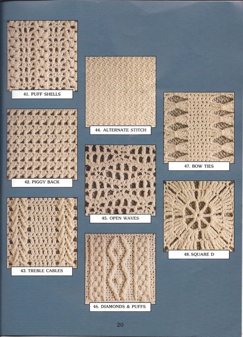 63 More Easy-To-Crochet Pattern Stitches Pattern | Etsy