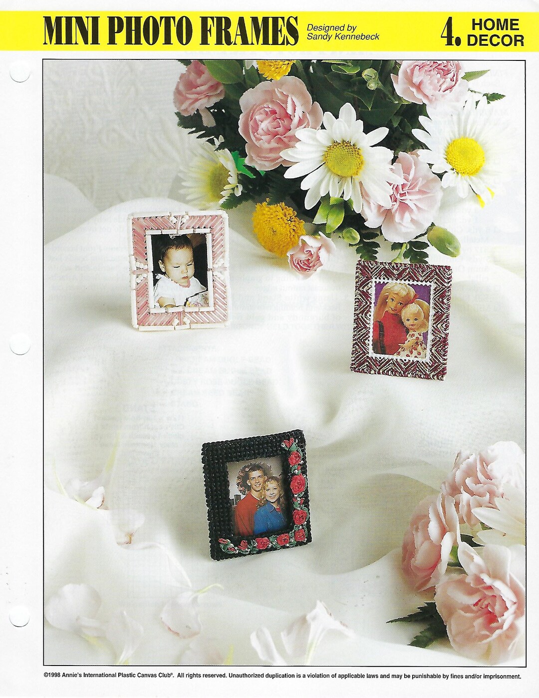 Mini Photo Frames Plastic Canvas Pattern/annie's International Pattern ...
