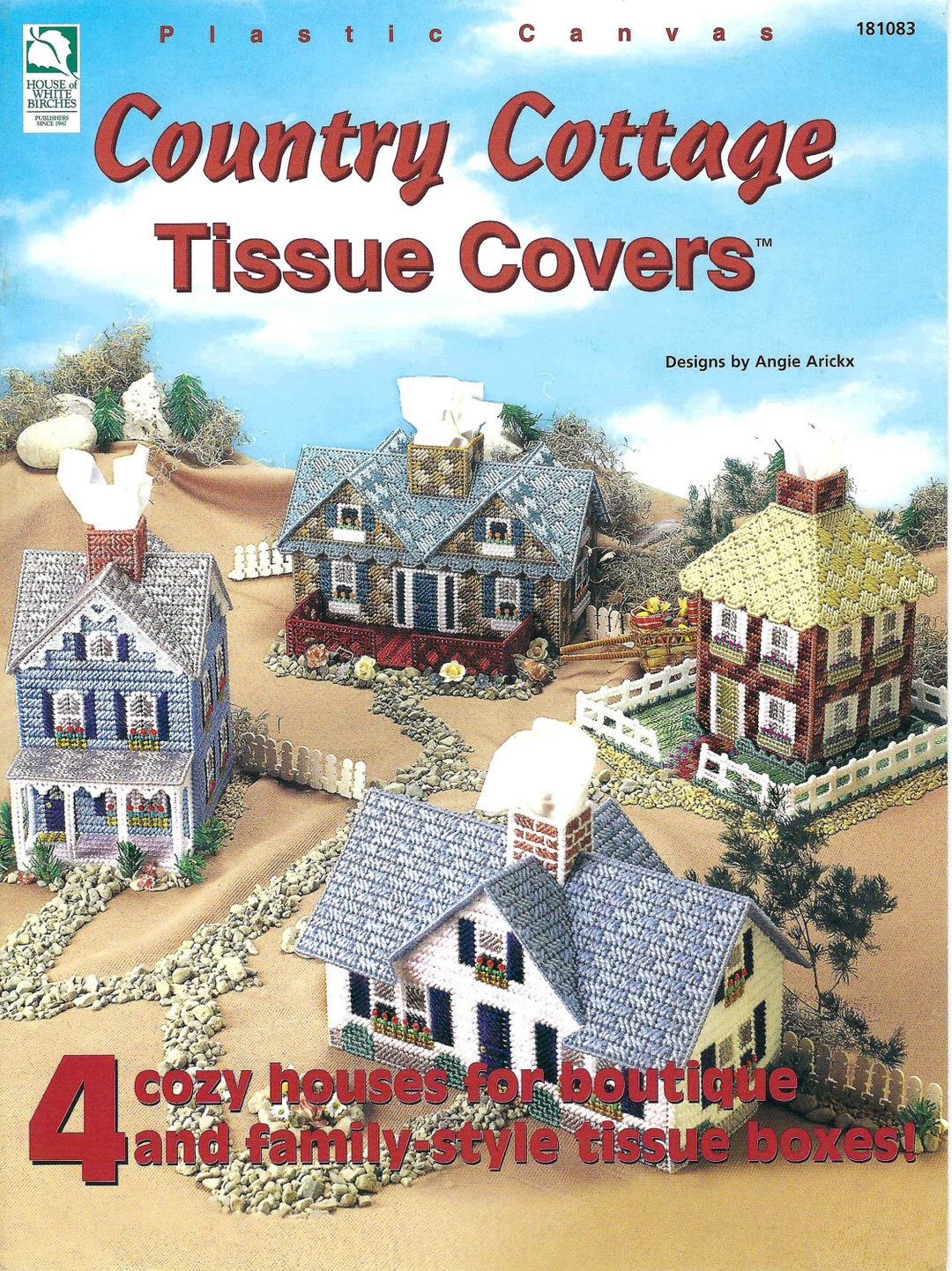 Country Cottage Tissue Covers Plastic Canvas Pattern Book - Etsy