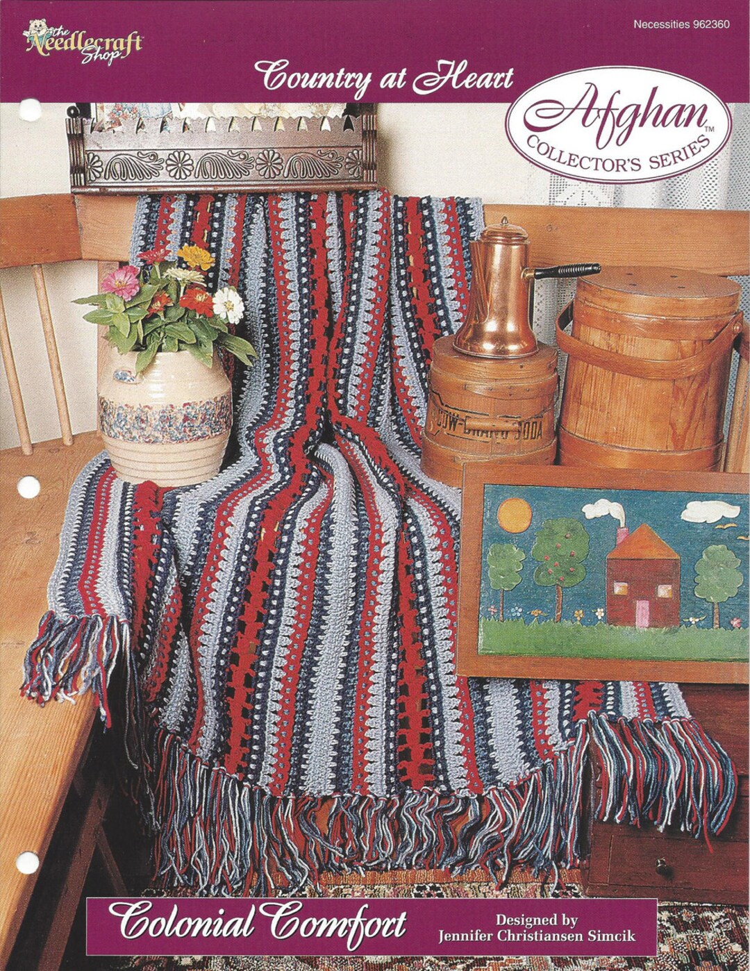 Colonial Comfort Crochet Stripe Afghan Pattern/the Needlecraft Shop - Etsy