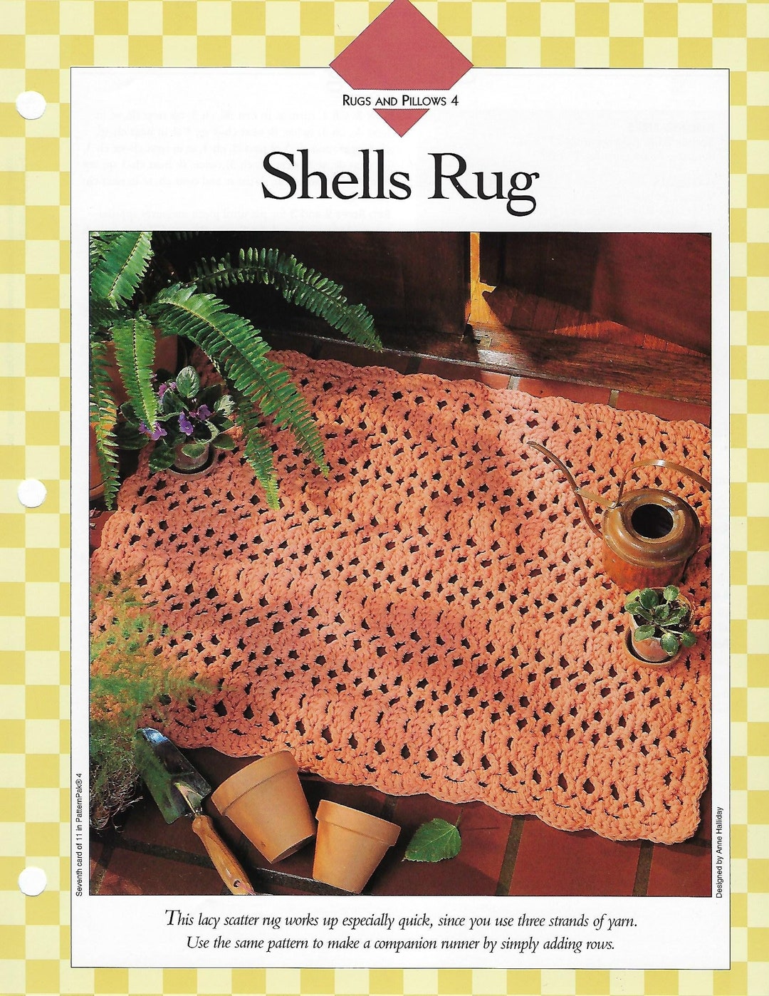 Shells Rug Crochet Pattern/vanna's Afghan & Crochet Favorites - Etsy