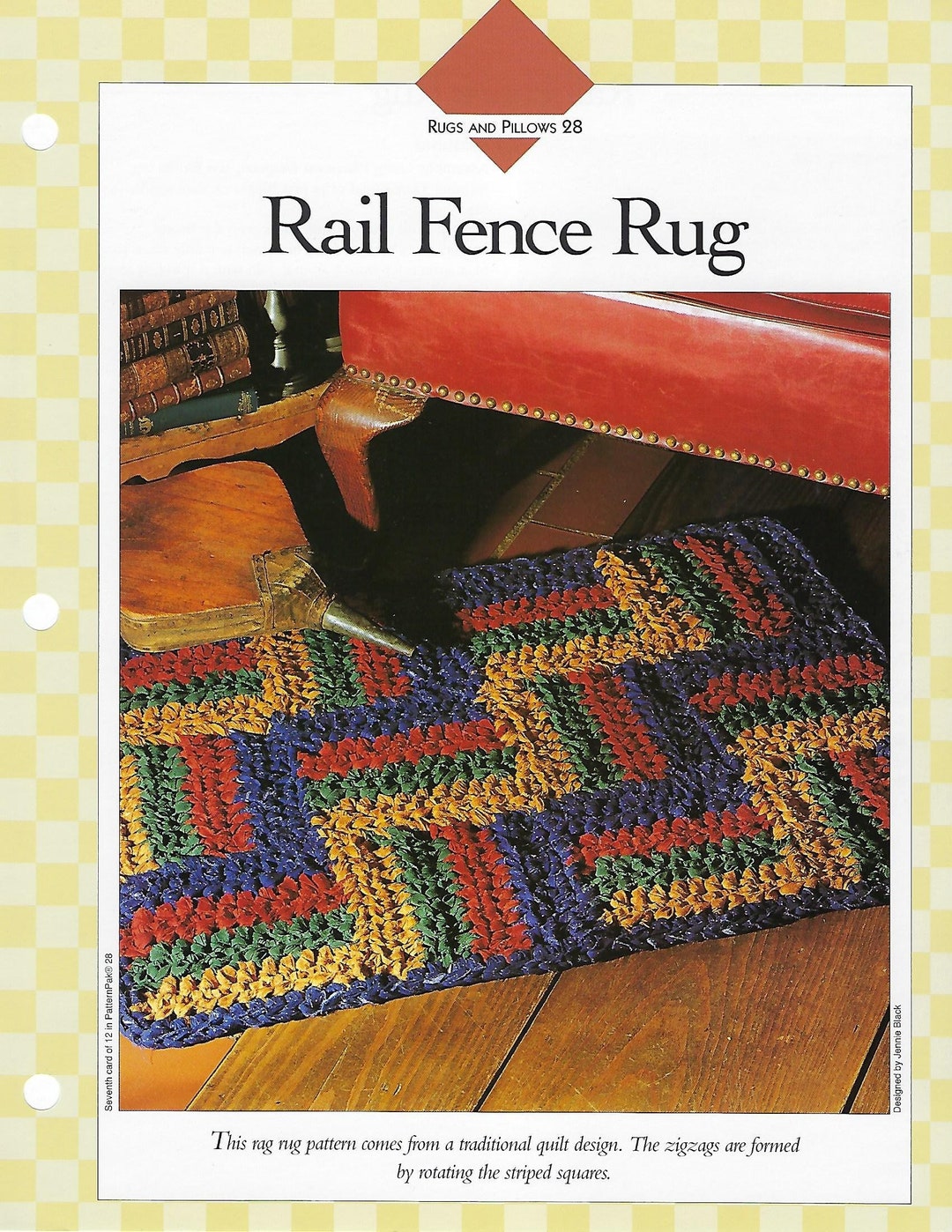 Rail Fence Rug Crochet Pattern/vanna's Afghan & Crochet Favorites - Etsy