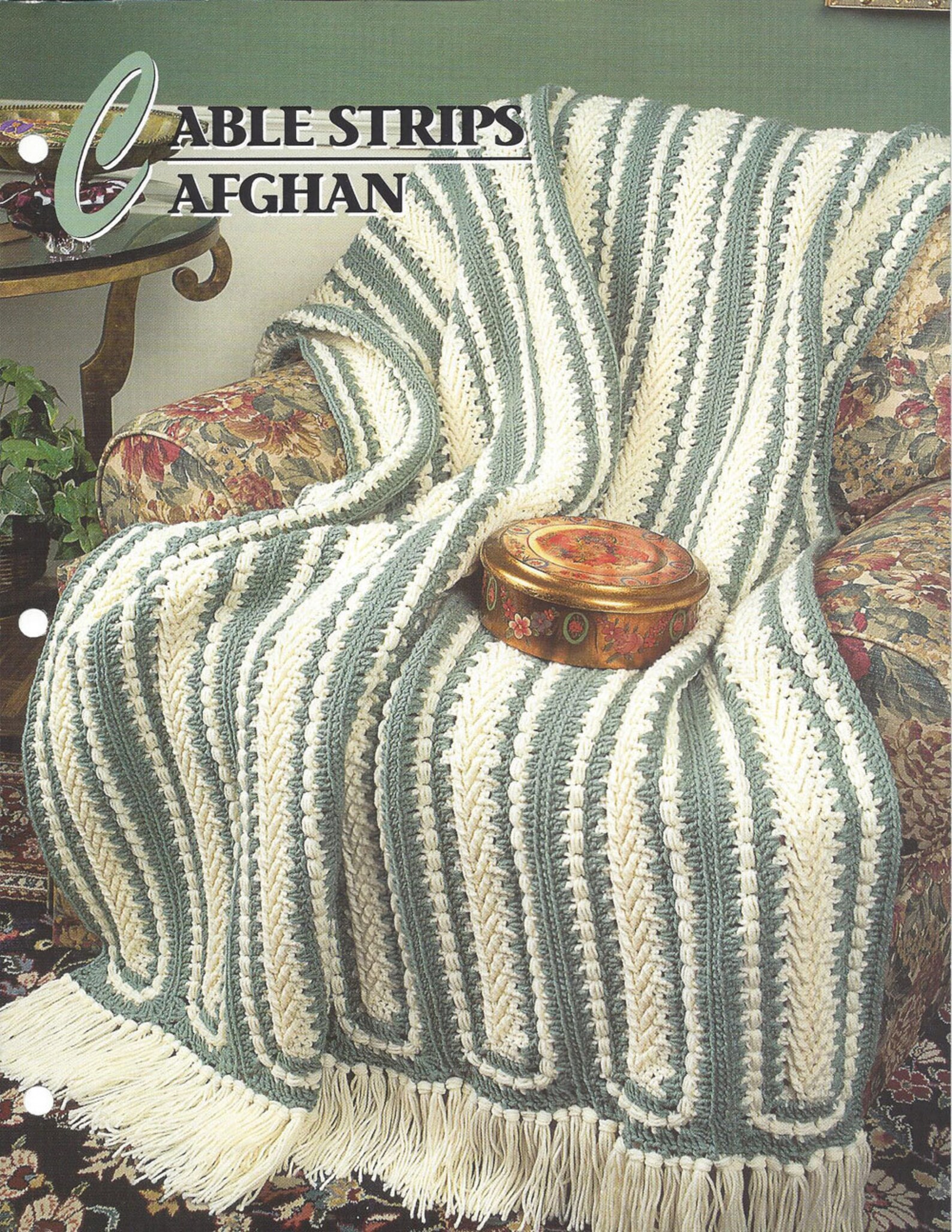 Cable Strips Crochet Afghan Pattern Annie's Crochet - Etsy