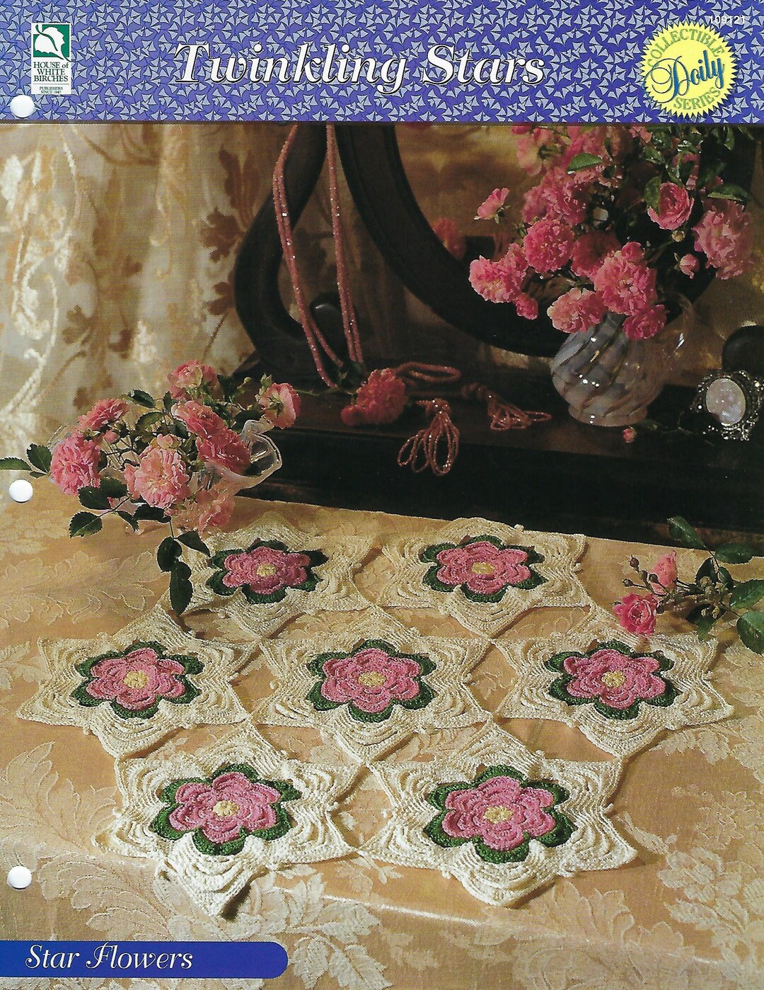 Star Flowers Crochet Doily Pattern/house of White Birches - Etsy