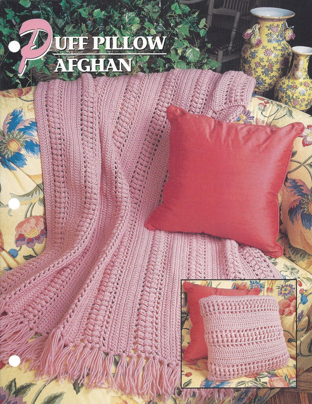 Puff Pillow Afghan Crochet Pattern/annie's Crochet Quilt & Afghan ...