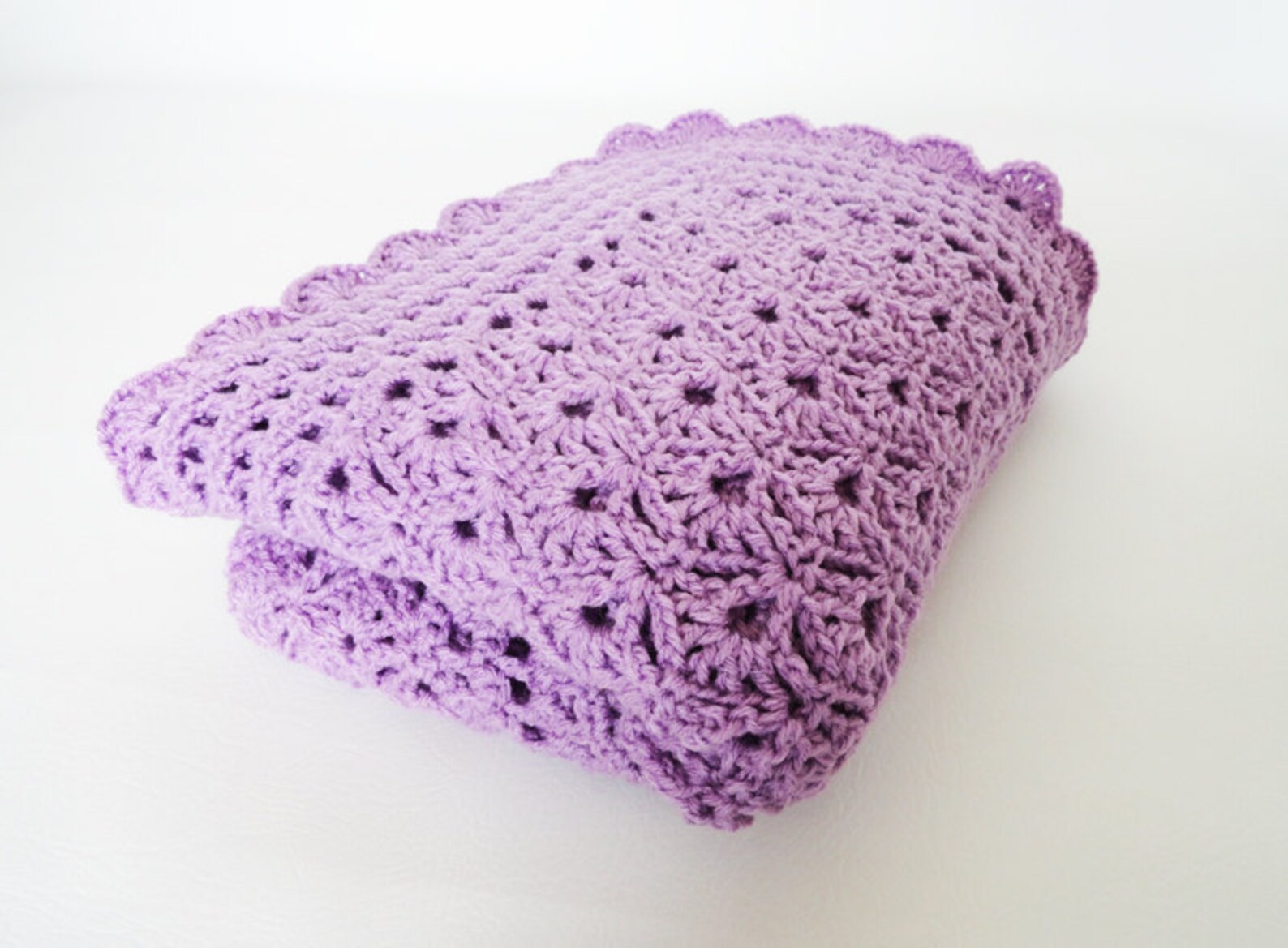 Crochet Afghan, Orchid Purple, Crochet Blanket, Sofa Throw, Home Decor ...
