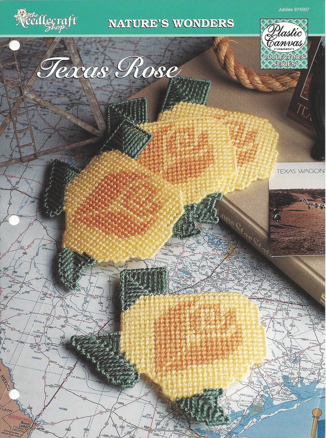 Plastic Canvas Texas Rose Pattern/the Needlecraft Shop - Etsy