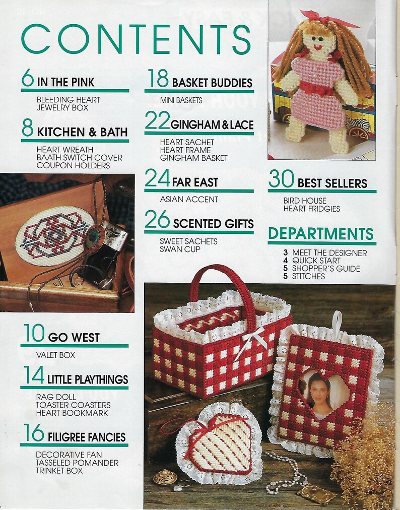Quick & Easy Plastic Canvas Magazine February/march 1991 - Etsy