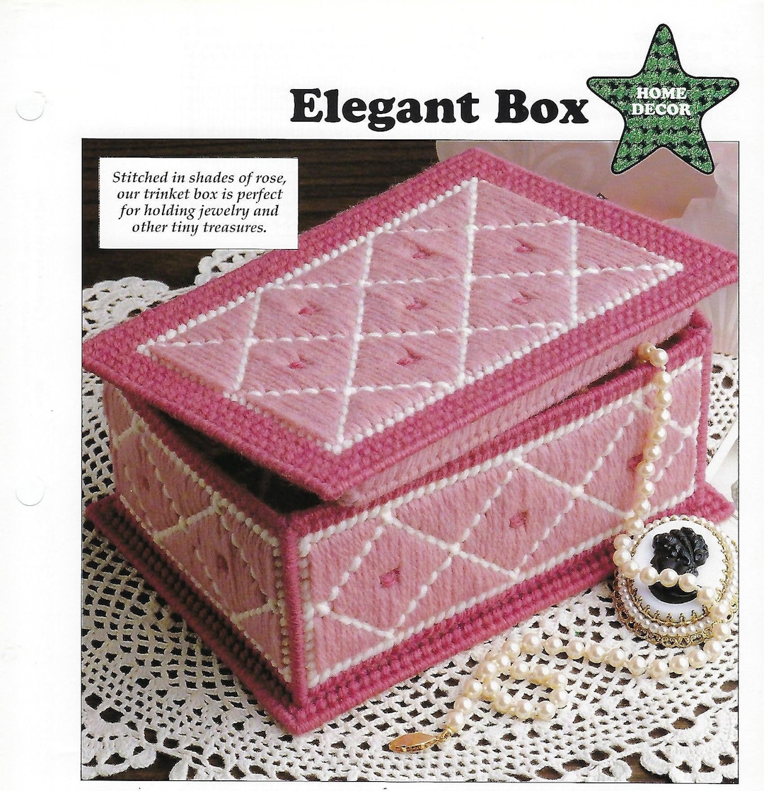 Elegant Box Plastic Canvas Pattern Leisure Art All Stars - Etsy