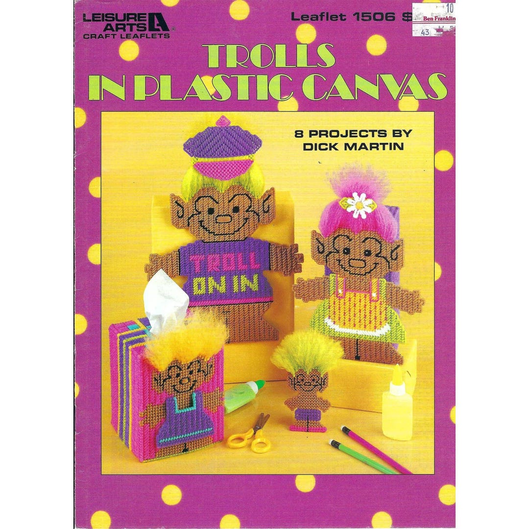 Trolls Plastic Canvas Pattern Book - Leisure Arts #1506 - Etsy