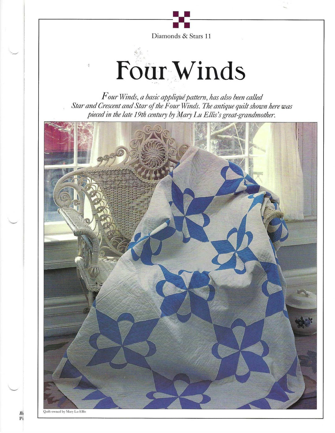 Four Winds Quilt Sewing Pattern/best Loved Quilts - Etsy