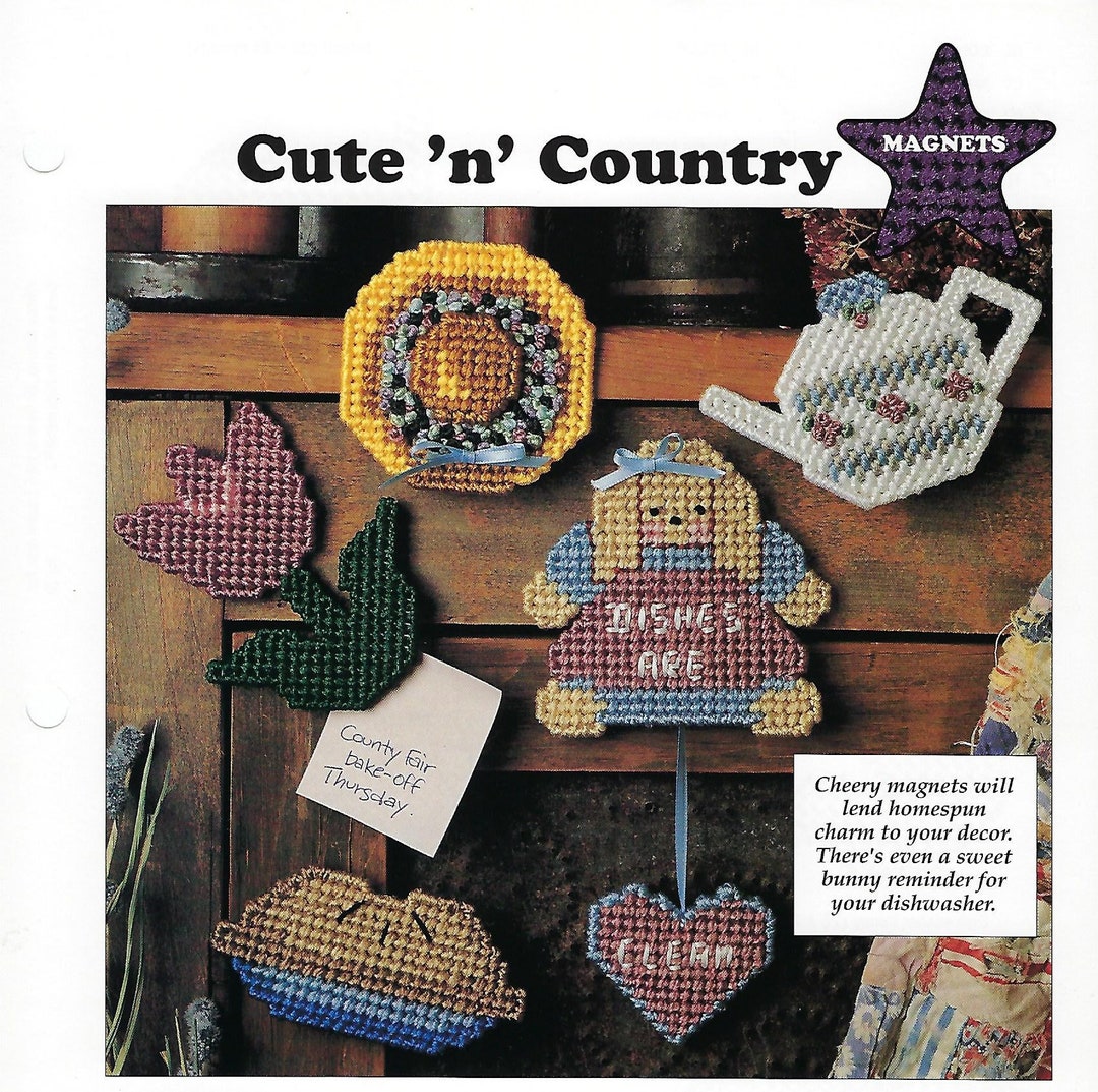 Cute 'n' Country Plastic Canvas Pattern/leisure Arts All Star - Etsy