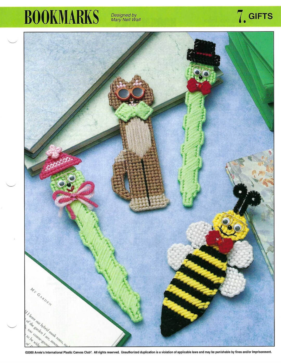 Bookmarks Plastic Canvas Pattern/annie's International Pattern Club - Etsy