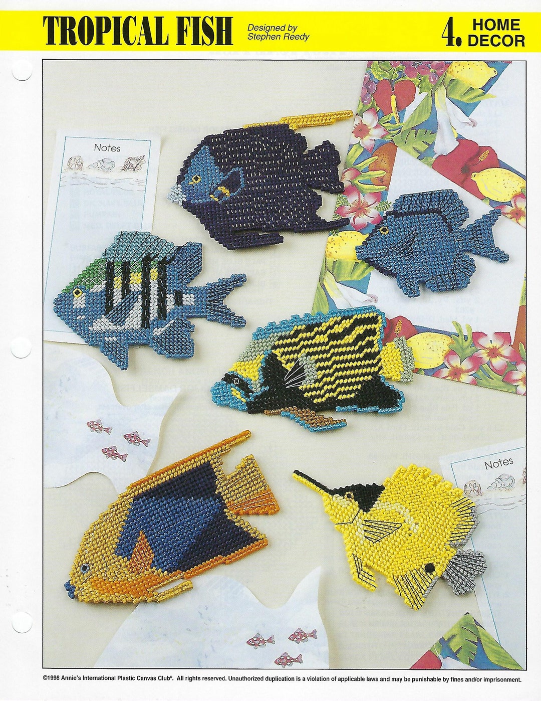 Tropical Fish Plastic Canvas Pattern/annie's International Pattern Club ...
