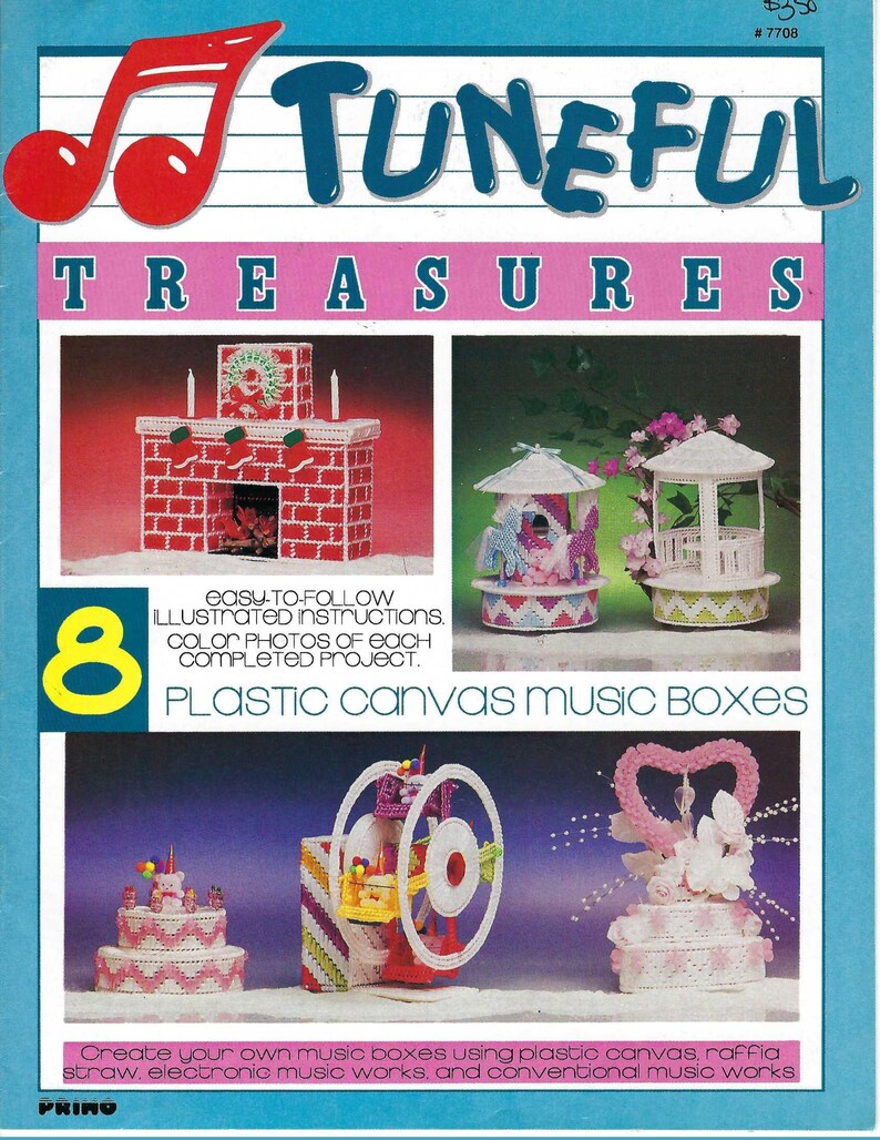 Tuneful Treasures Plastic Canvas Pattern Book Home & Party - Etsy Canada