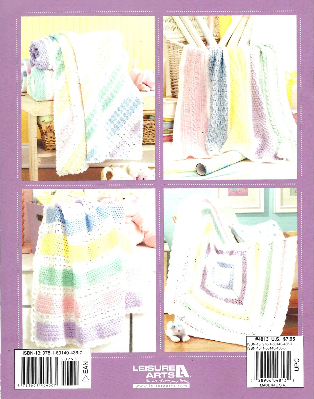 Colorful Cuddlers Crochet Baby Blanket Pattern Book - Leisure Arts ...