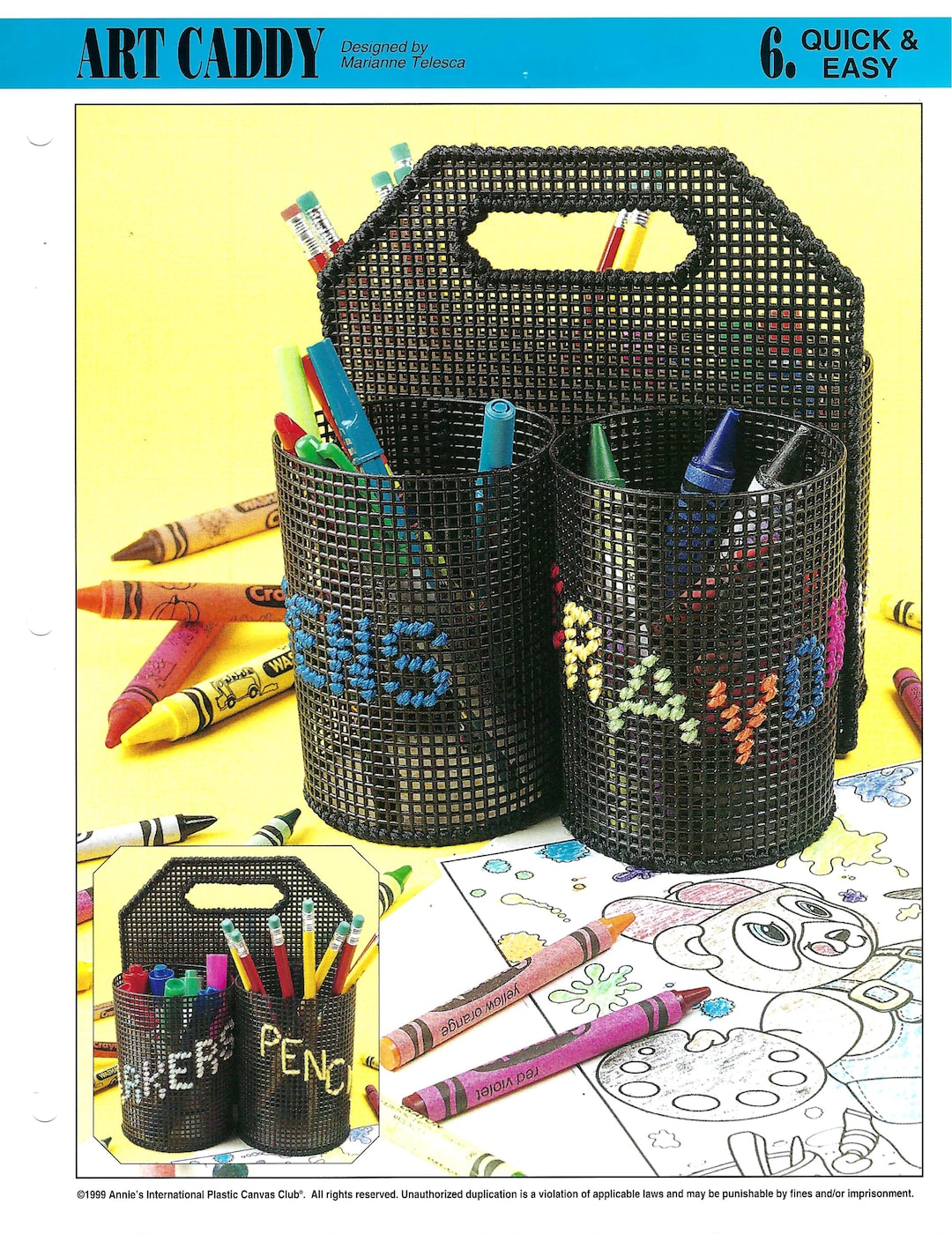 Art Caddy Plastic Canvas Pattern - Annie's International Pattern Club ...