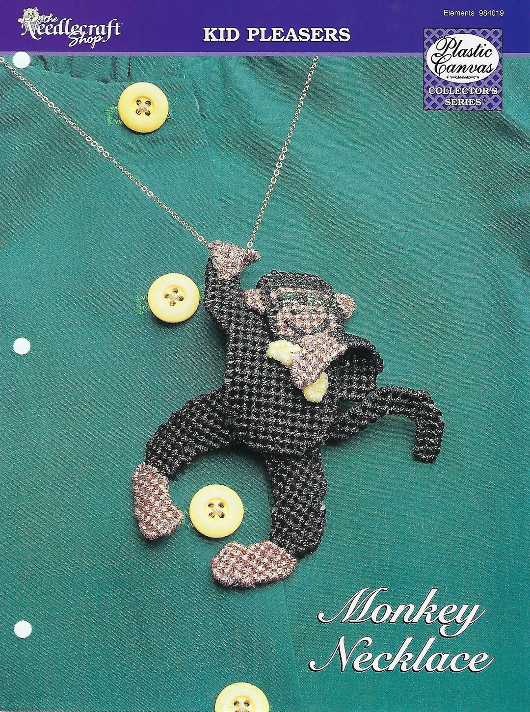 Monkey Necklace Plastic Canvas Pattern/the Needlecraft Shop - Etsy
