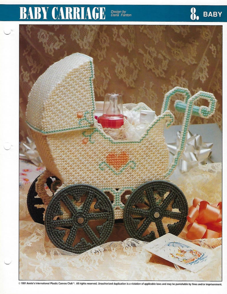 Baby Carriage Plastic Canvas Pattern Nursery Decor Baby | Etsy