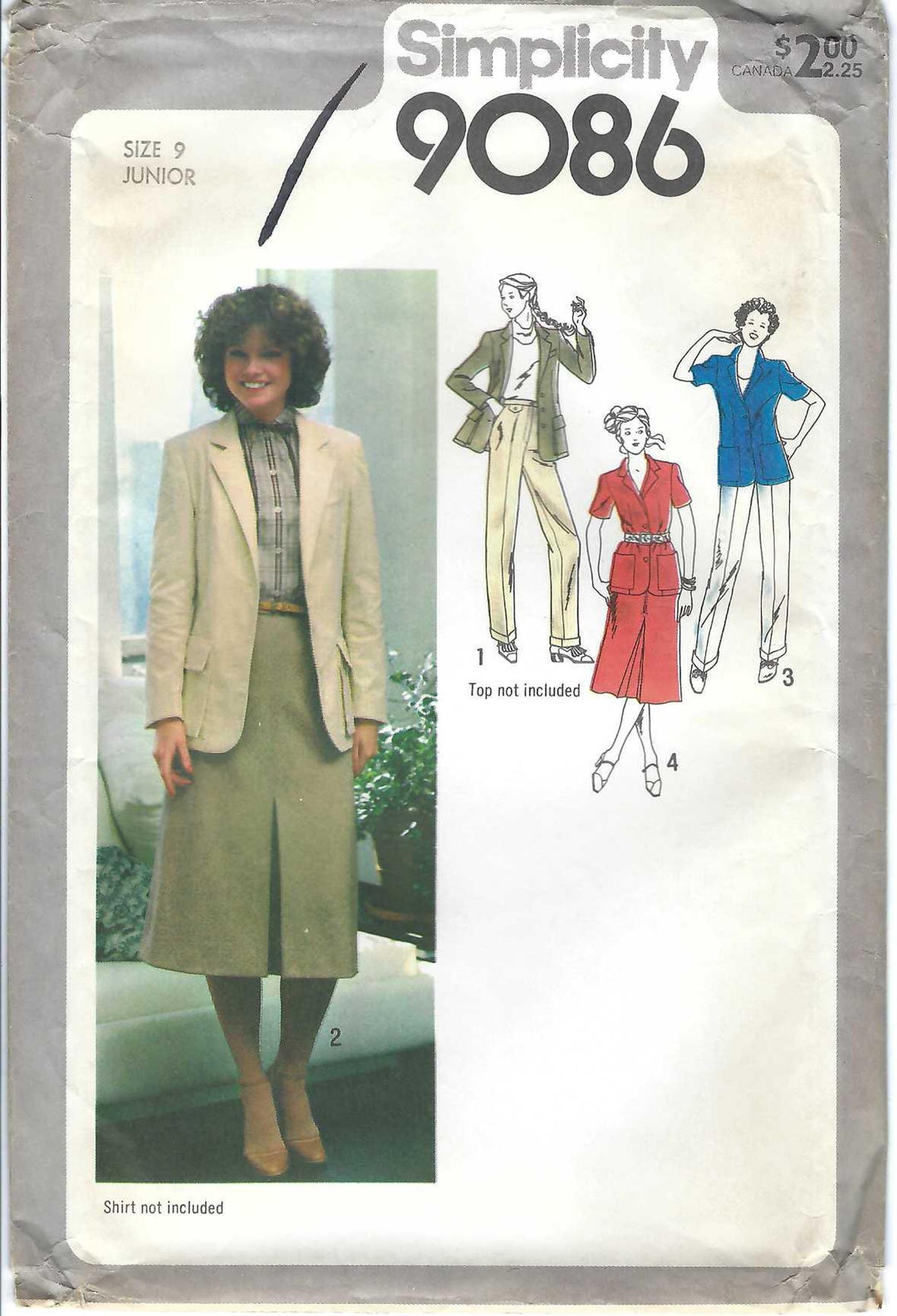Sewing Pattern Simplicity 9086/juniors Size 9/uncut Factory Folded - Etsy