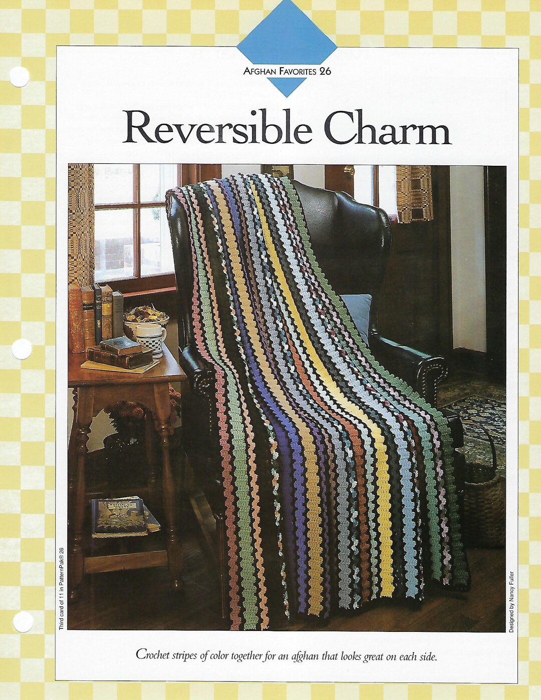 Reversible Charm Crochet Afghan Pattern/vanna's Afghan & Crochet ...