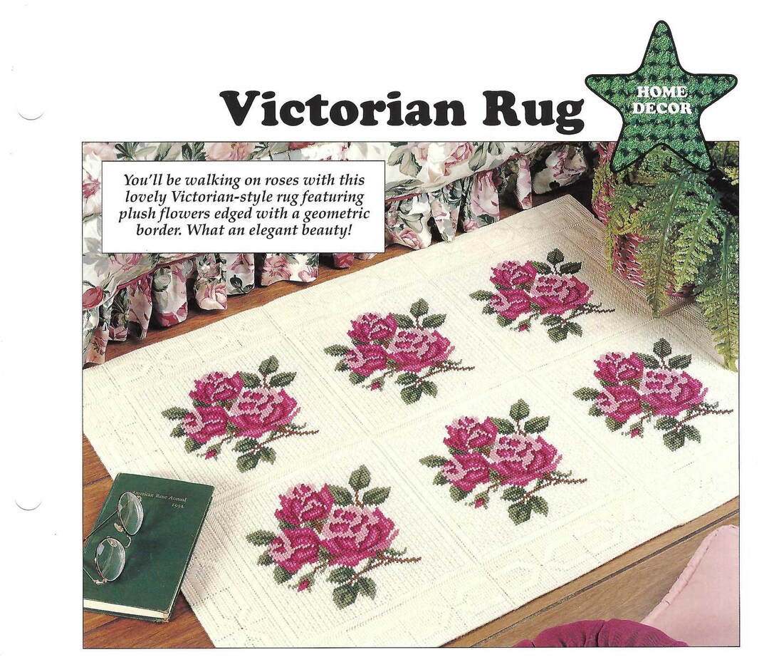 Victorian Rug Plastic Canvas Pattern/leisure Arts All Stars - Etsy