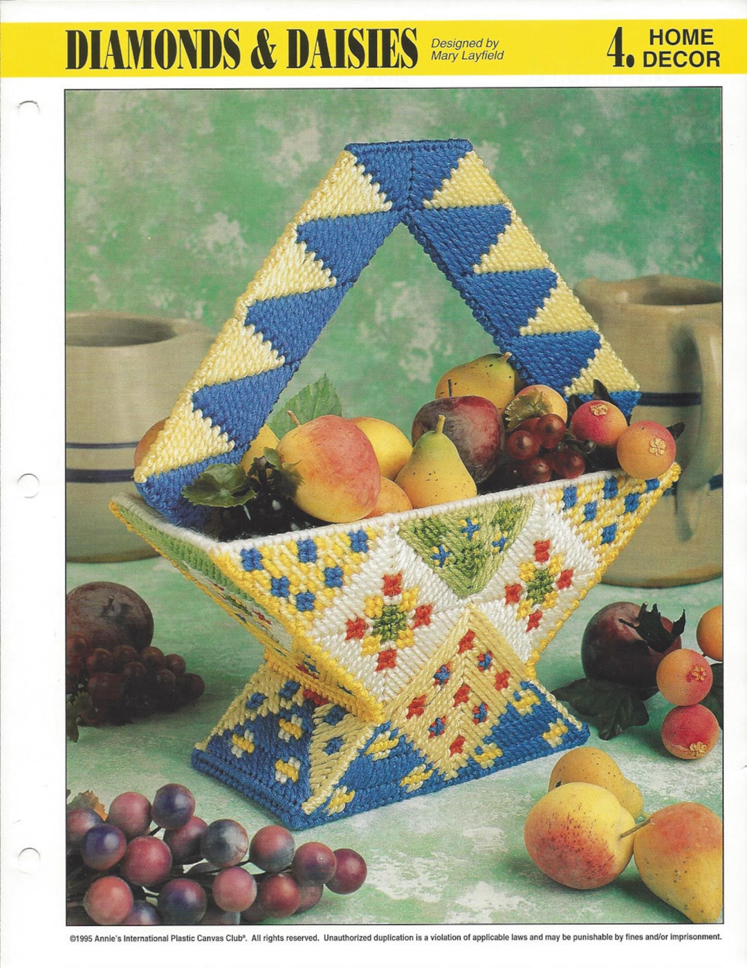 Diamonds & Daisies Plastic Canvas Pattern/annie's International Plastic ...