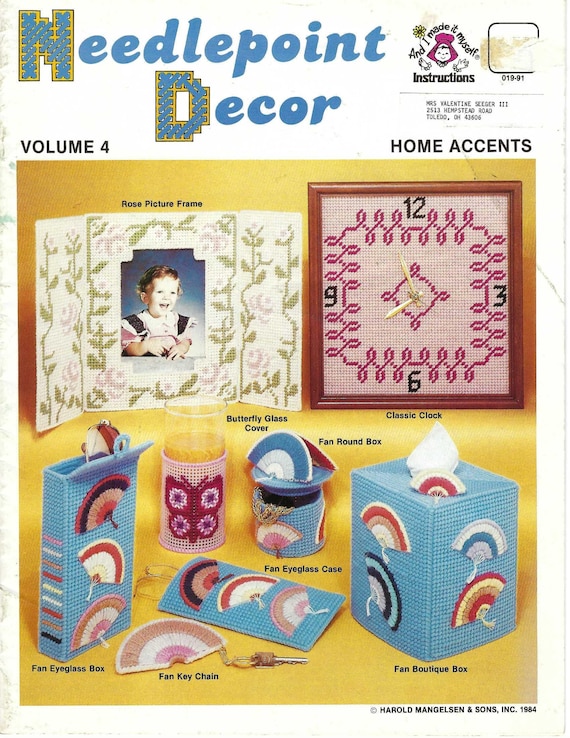 Needlepoint Decor Plastic Canvas Pattern Book Vol. 4 Home | Etsy