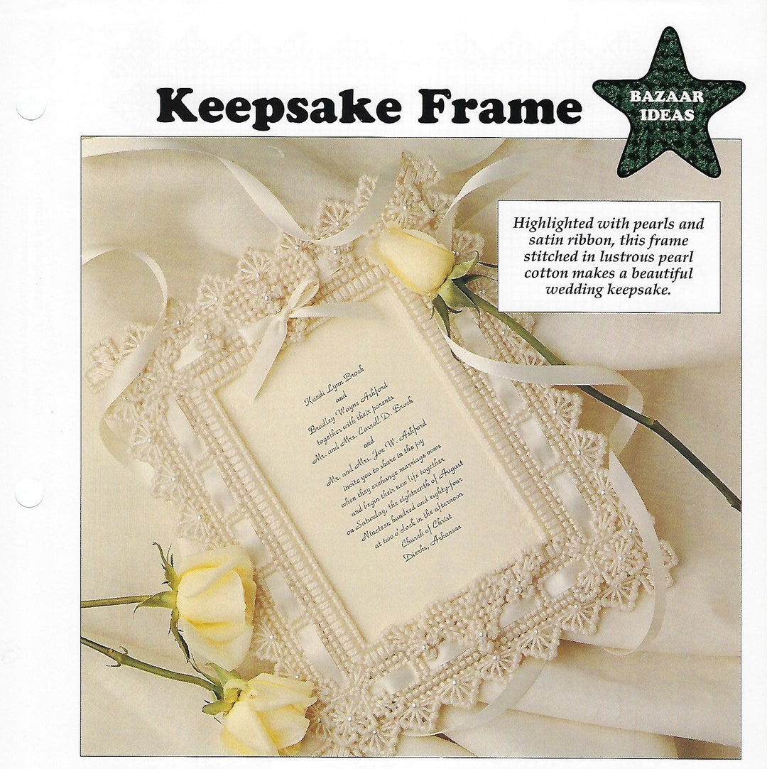 Keepsake Frame Plastic Canvas Pattern/leisure Arts All Stars - Etsy