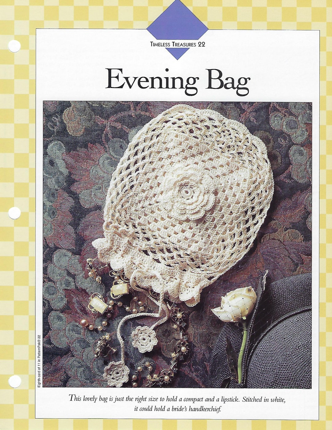 Evening Bag Crochet Pattern/vanna's Afghan & Crochet Favorites - Etsy