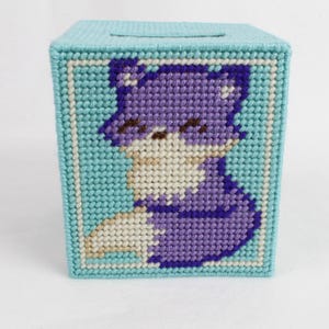 Handmade Fox Plastic Canvas Tissue Box Cover - Ready to Ship - Etsy