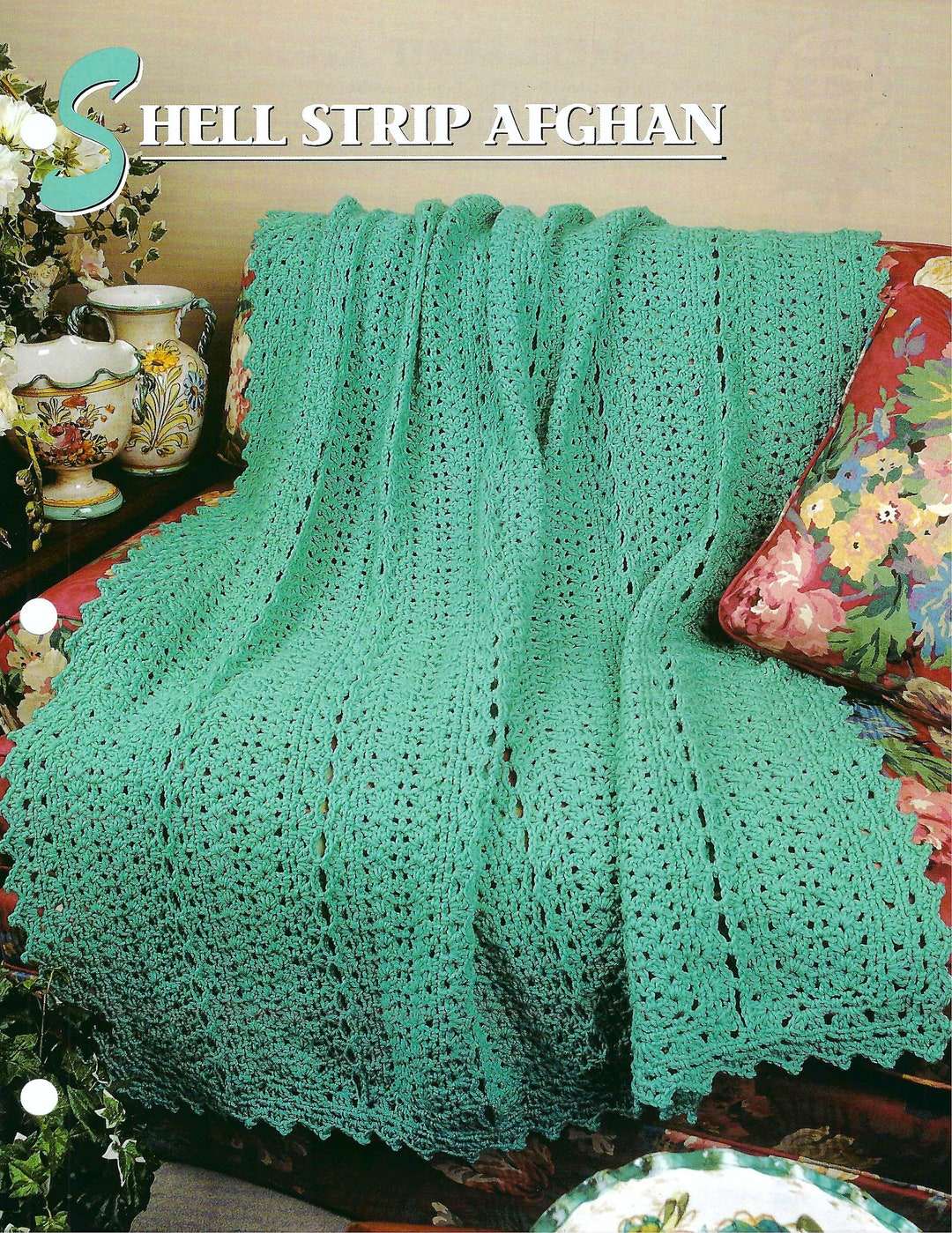 Shell Strip Afghan Crochet Pattern/nnie's Crochet Quilt & Afghan ...