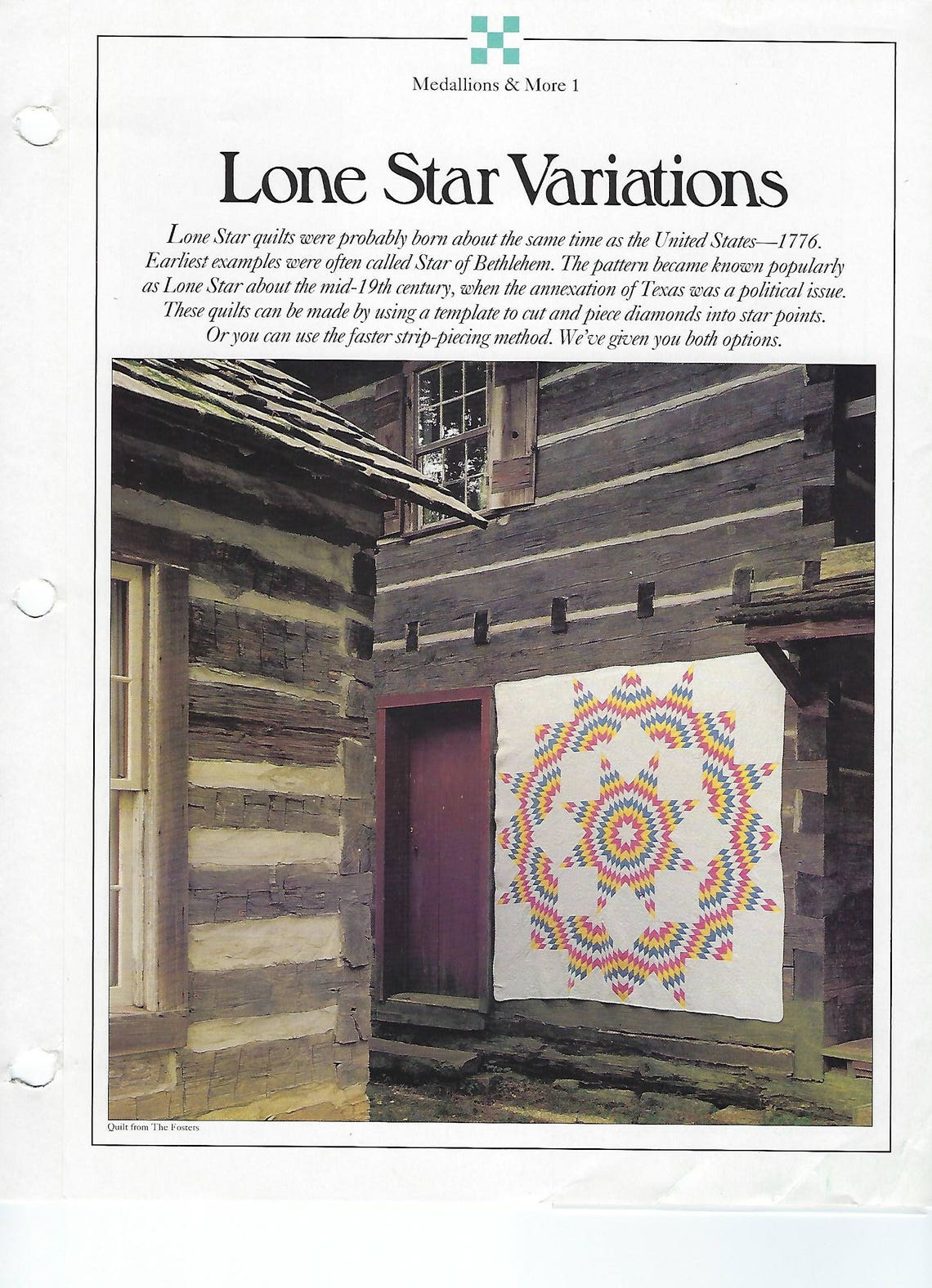 Lone Star Variations Quilt Pattern Best Loved Quilts | Etsy