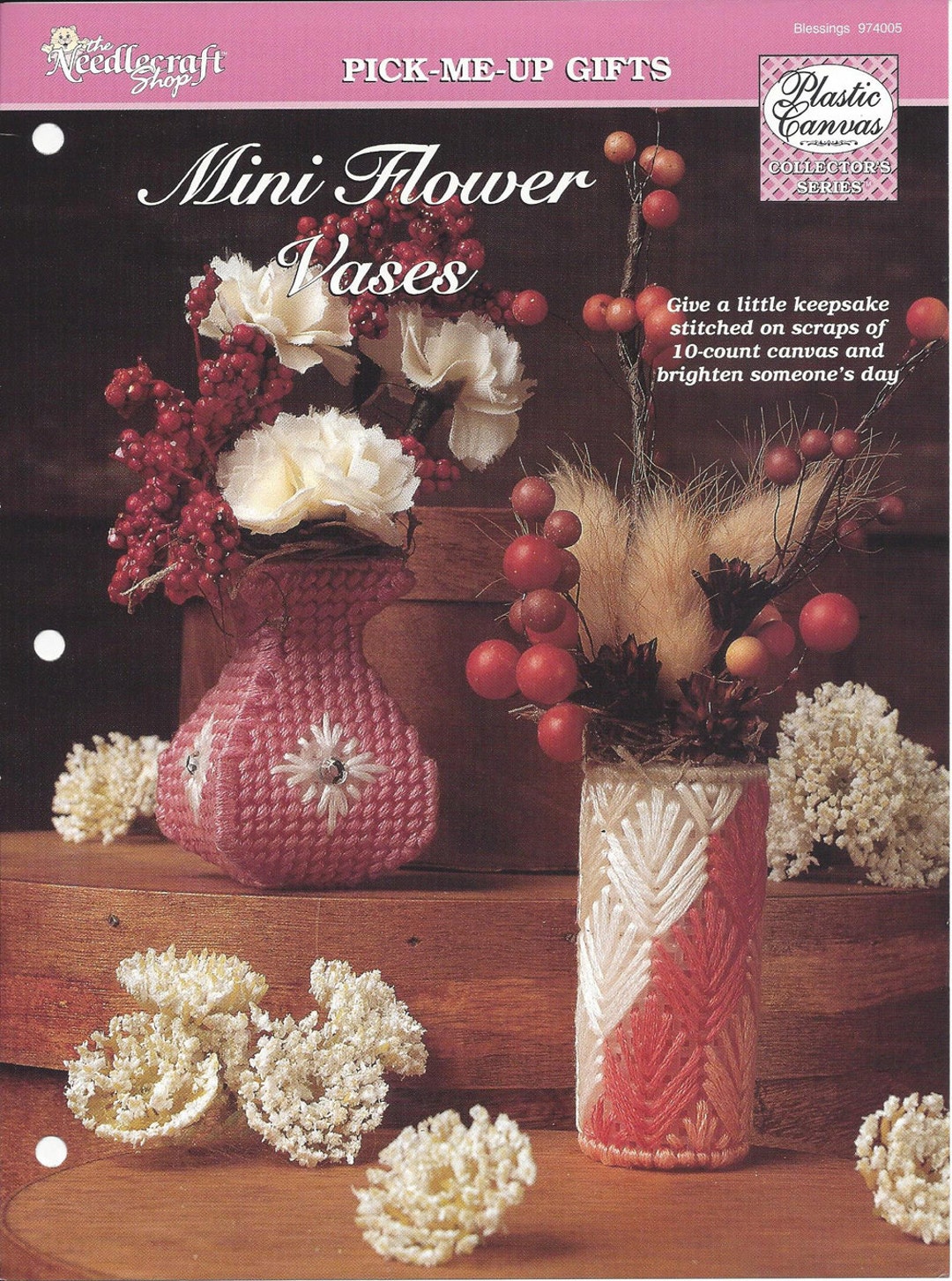 Mini Flower Vases Plastic Canvas Pattern/the Needlecraft Shop - Etsy